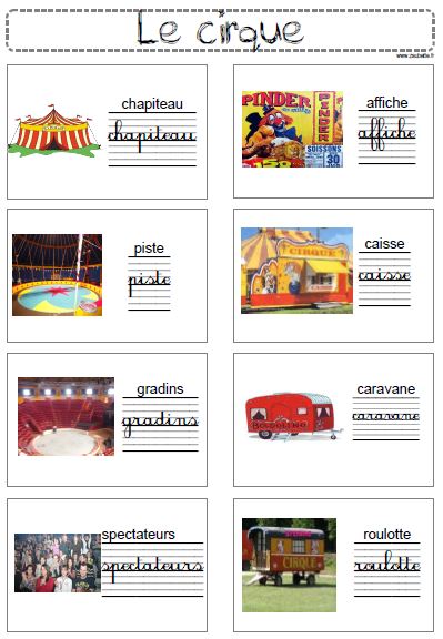 3 nouveaux glossaires sur le thème du cirque | Zaubette | Bloglovin’