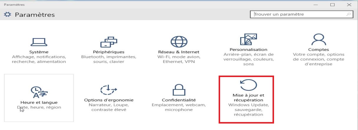 Win10 pro ver 10041 Ou est Windows Update