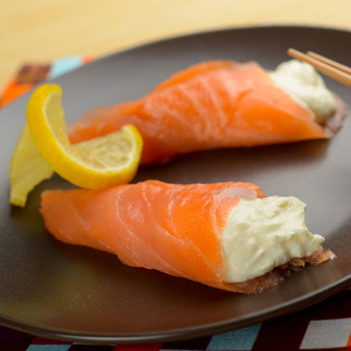 cornets de saumon fumé