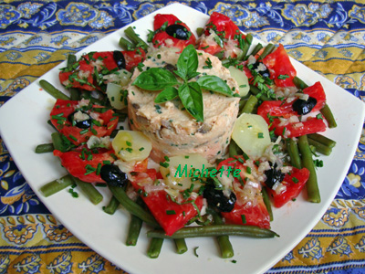 Brandade de truite et ses légumes en salade - La table de Michette