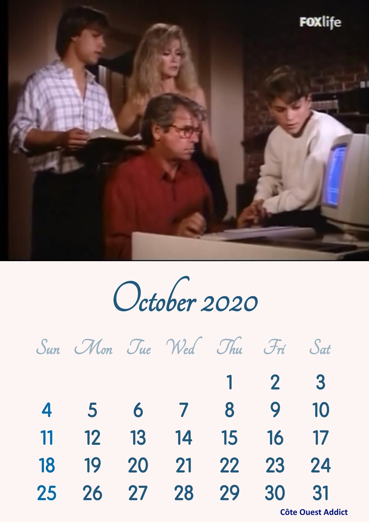 Calendars with scenes from the series. - Côte Ouest Addict