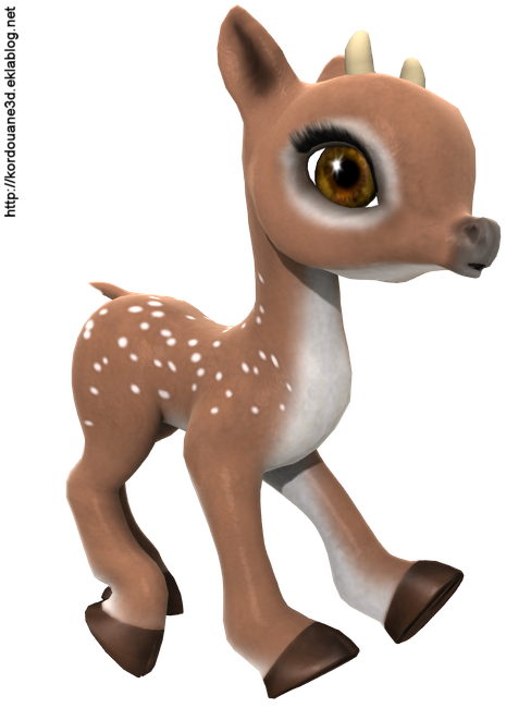 Tube petit daim toon (png) - Hommes, femmes, enfants, animaux, féerie ...