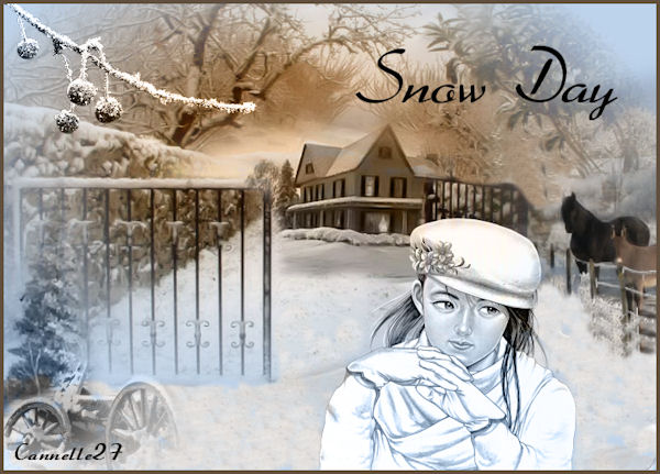 "Snow Day" - Passion scrap digital pur relief