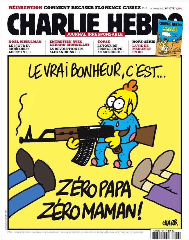 Le vrai bonheur...c'est sans Charlie Hebdo....Charb et Val out